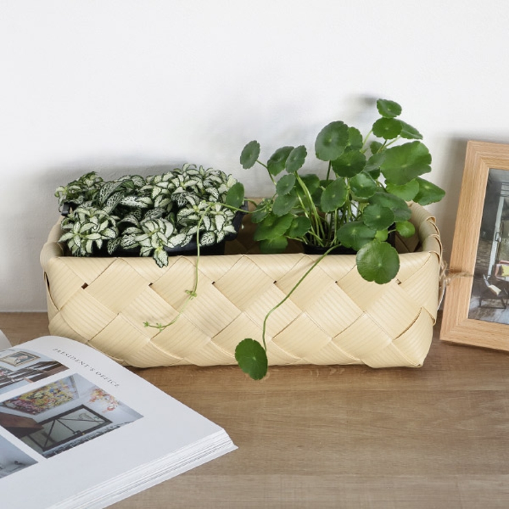 バスケット 幅30×奥行17×高さ10cm 洗える[品番：KRFH0017145]｜livingut（リビングート）のファッション通販｜SHOPLIST（ショップリスト）