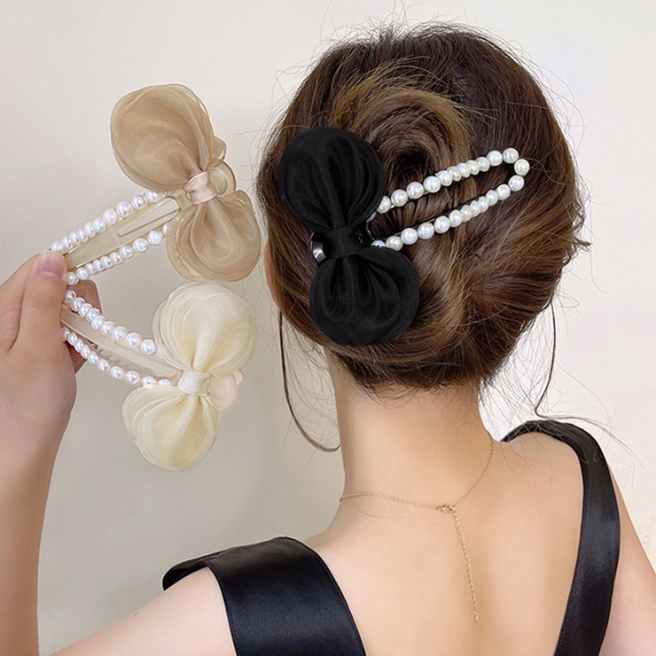 シフォン サイドバンスクリップ 大きめ[品番：II000010932]｜Miniministore（ミニミニストア）｜レディース｜Shoplist